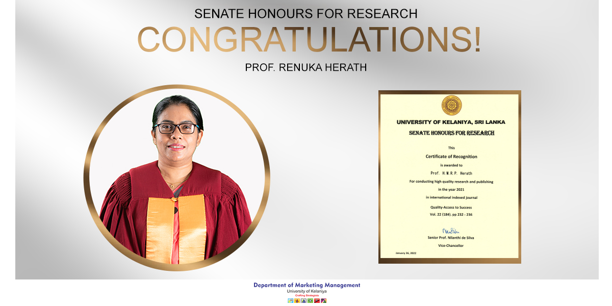 Senate Award for DMM Academic